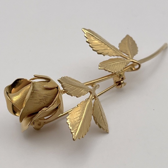 giovanni | Jewelry | Vintage Giovanni Gold Tone Rose Brooch | Poshmark